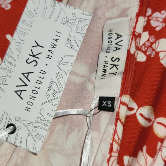 Ava Sky | Dresses | New Ava Sky Dress Rei Ruby Ginger Lei Xs Red Cold ...